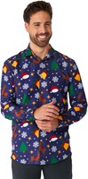 Kerst Overhemd Suitmeister Christmas Icons Blue Kopen?