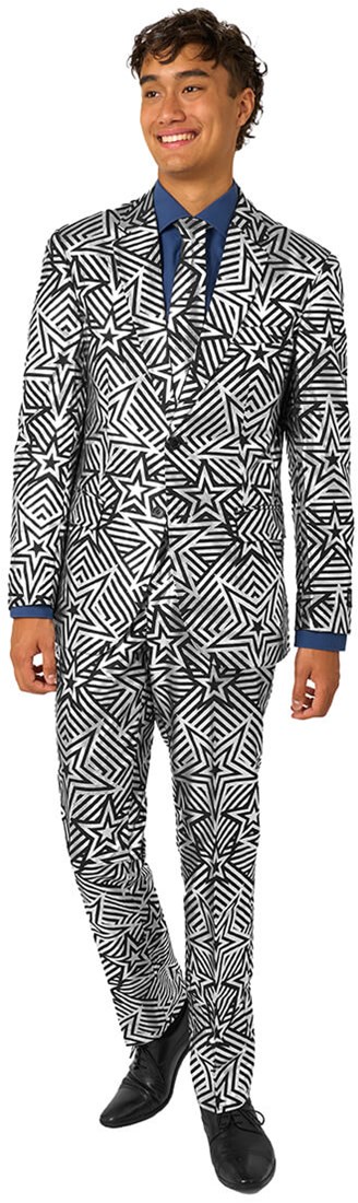 OppoSuits Heren Pak Silver Geo Star Kopen?