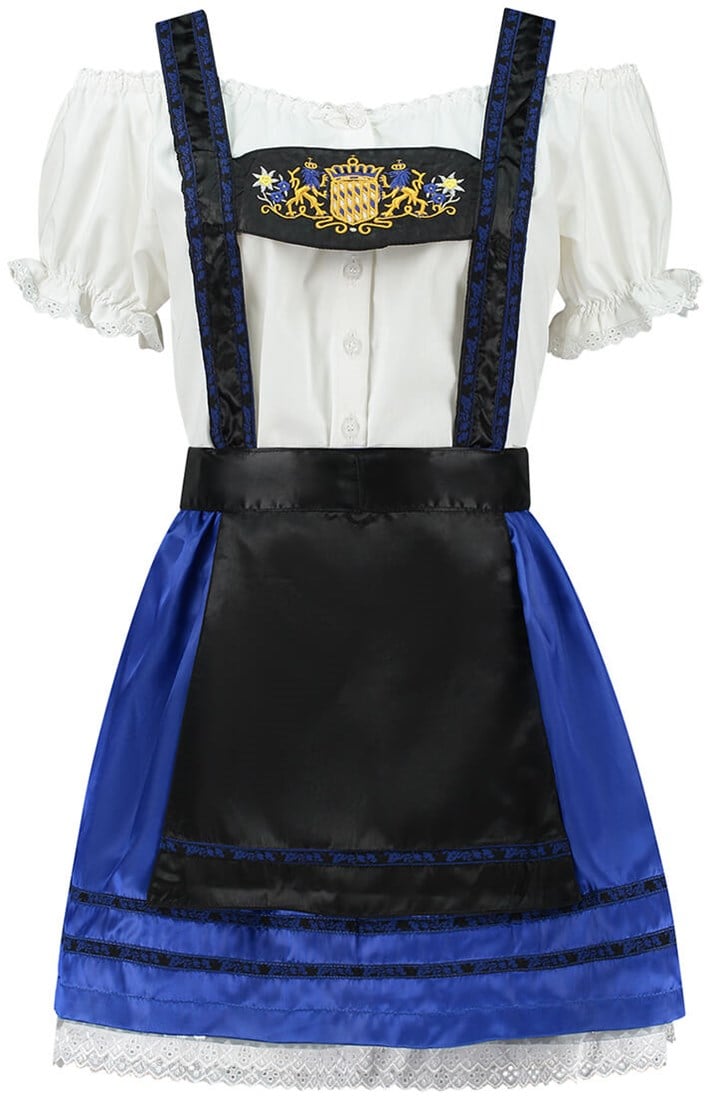 Sexy Dirndl Blauw-Zwart - 3dlg Kopen? | Carnavalsland.nl